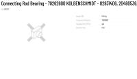 China KS Connecting Rod Bearing 02931406 20480536 099PL21067000 79262600 for Machinery Repair Shops Original by KOLBENSCHMIDT for sale