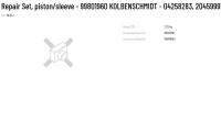 China KS Repair Set Piston/Sleeve 99801960 04258283 20459997 877458 for deutz volvo for sale