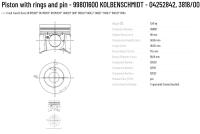 China Piston with Rings and Pin 99801600 04252842 3818/00 8153/00 for deutz volvo for sale