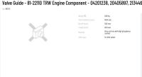 China Alternator 55v 14A Original TRW Valve Guide 81-22110 Engine Component 04201238 20405897 21344665 for sale