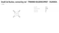 China 100% Tested Connecting Rod Bush for KS Small End Bushes KOLBENSCHMIDT 04200024 Long-Lasting for sale