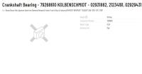 China Crankshaft Bearing 79268610 02931882 21234191 02929431 for DEUTZ volvo for sale