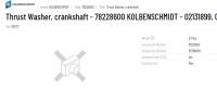 China Thrust Washer 78228600 02131899 099AS18741000 1611A040STD for DEUTZ-KHD for sale