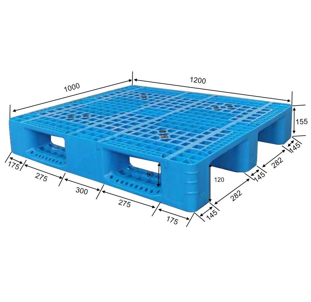 1200X1000 Warehouse Storage Use 3 Runners Type Rack Able Anti-Slip HDPE Plastic Pallet - Plastic Pallet and Heavy Duty Plastic Pallet