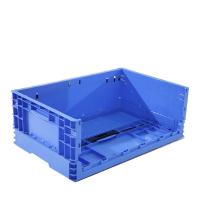 China Foldable Shopping Mall Crate Customized Plastic Folding Crate for Goods Handling Option for sale