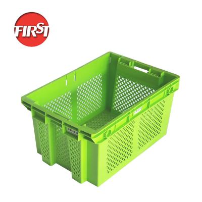 China Mesh Style Stackable Food Delivery Turnover Box for Fruits and Vegetables PP Material for sale