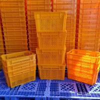 China Mesh Plastic Container Basket for Fruits Vegetables Storage Stackable Turnover Box for sale