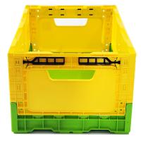 China Space-saving Foldable Plastic Crates for Organized Banana Storage and Delivery for sale