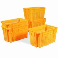 China Plastic Perforated Vegetable Turnover Basket for Plastic Warehouse Storage Mesh Style for sale
