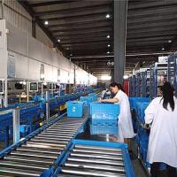 China Solid Box Warehouse Stacking PP Attached Lid Nesting Plastic Crate for Easy Assembly for sale