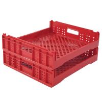 China Silk Printing PP Tary Loading Turnover Storage Plastic Crate for Stackable Bread for sale
