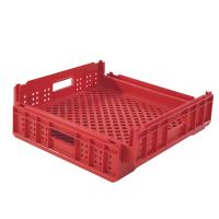 China Silk Printing PP Tary Loading Turnover Storage Plastic Crate for Stackable Bread for sale
