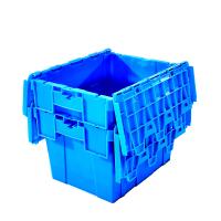 China Customized Color Waterproof Crate with Attached Lid Solid Box Style Nesting Crate for sale