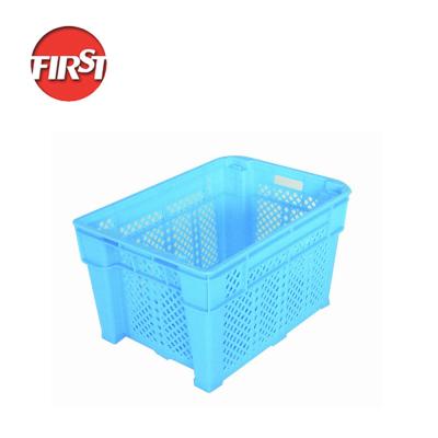 China External Size 545*345*250mm Agriculture Plastic Crate for Vegetables Transportation for sale