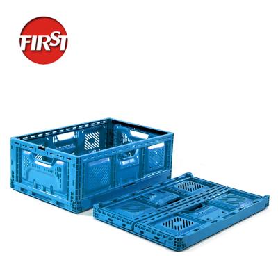 China 60x40x22cm Folding Plastic Crate For Fruit Storage Pallet Transportation for sale