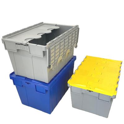 China Multi-functional Plastic Crates in Solid Box Style with Internal Size of 550x370x320mm for sale