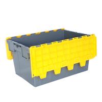 China External Size 600*400*315mm Stackable Nesting Crate PP Plastic Crates Blue Solid Box for sale