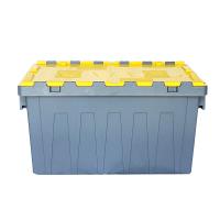 China External Size 600*400*315mm Stackable Nesting Crate PP Plastic Crates Blue Solid Box for sale