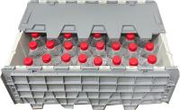China Solid Box Nesting Crates Attached Lid PP Logistic Transport Plastic for Recyclable 56L for sale