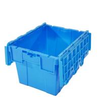 China Customized Color Waterproof Crate with Attached Lid Solid Box Style Nesting Crate for sale