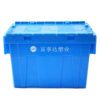 China Customized Color Waterproof Crate with Attached Lid Solid Box Style Nesting Crate for sale