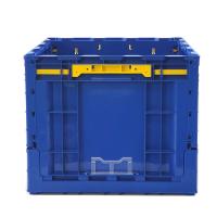 China 500*500*415mm Heavy Duty Square Foldable Collapsible Plastic Milk Crate for Market for sale