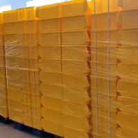 China Blue Plastic Food Bins For Hanging Heavy Duty Storage for sale