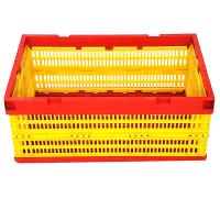 China Multi-functional Foldable Mesh Plastic Storage Crate for Stackable Collapsible Basket for sale