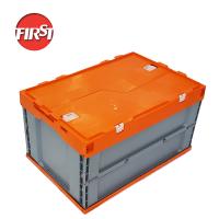 China Storage Cloth Grocery Crate with Lid Foldable and Stackable Internal Size 555*360*300mm for sale