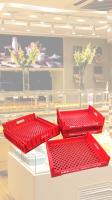 China Stackable and Foldable Nestable Bread Crates Mesh Stacking Plastic Turnover Crate for sale