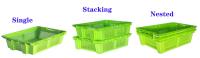 China Plastic Apple Fruit Box Stack Nest Transport Crate for Heavy Duty Warehouse Solutions for sale