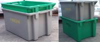 China Custom Logo Internal Size 560*360*265mm Stackable Plastic Shipping Crates for Produce for sale