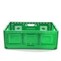 China 40L Volume Vegetable Packing Agriculture Foldable Stackable Plastic Crates for Fruits for sale