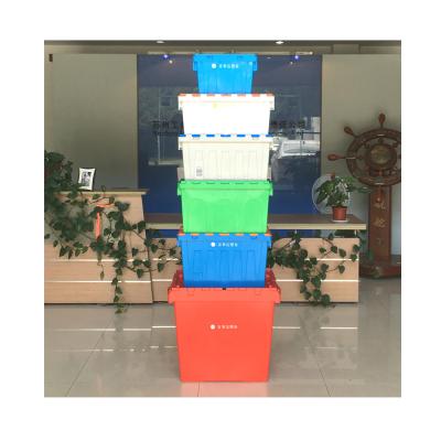 China Stackable Plastic Container Customized Color NO Foldable Ideal for Moving and Storage for sale