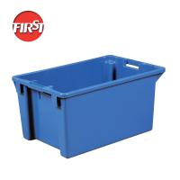 China Gray FIRST Stackable Plastic Turnover Crate for Space-Saving File Transportation for sale