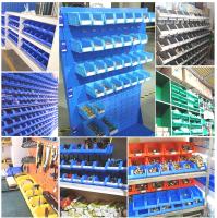 China Large Small Plastic Storage Bins Warehouse Plastic Stackable Tool Shelf Bins for sale