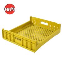China Silk Printing PP Tary Loading Turnover Storage Plastic Crate for Stackable Bread for sale