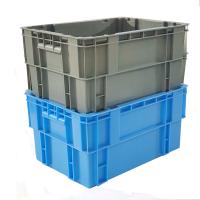 China Wine Stackable Milk Crate Storage 595x395x300mm Warehouse Transport Foldable for sale
