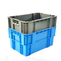 China Wine Stackable Milk Crate Storage 595x395x300mm Warehouse Transport Foldable for sale