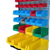 China Plastic Shelf Storage Bins Stackable Organized Warehouses Hangable Plastic Parts Bins for sale
