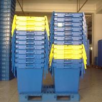 China 550*370*350mm Nestable Plastic Moving Boxes for Convenient Storage and Transport for sale