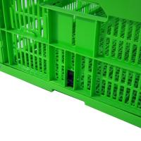 China Large 45l Plastic Folding Crate For Fruits And Vegetables  Turnover Basket Storage for sale