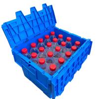China 400*300*260mm External Size Reusable Plastic Moving Boxes for Bottles First Custom Order for sale
