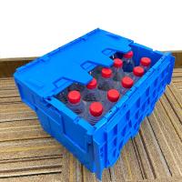 China 400*300*260mm External Size Reusable Plastic Moving Boxes for Bottles First Custom Order for sale
