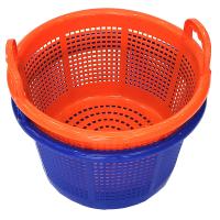 China Small Stackable Plastic Fruit Baskets With Handles Main Orange for sale