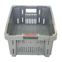 China Green Plastic Crate For Reusable Egg Transport Storage Solutions Industrial Collapsible for sale