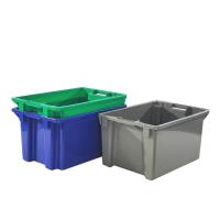 China Mushroom Plastic Moving Crates Stackable Food Storage Bins Turnover Crate for sale