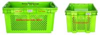 China Plastic Mesh Crates Stackable Turnover Crates For Fruits And Vegetables 485x360x290mm for sale