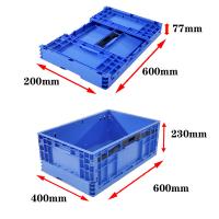 China Internal Size 565*365*215mm PP Industrial Stackable Foldable Plastic Box Storage Crate for sale