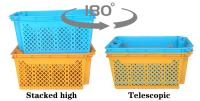 China Plastic Moving Box Containers For Fruits Vegetables Internal Size 590x410x330mm for sale
